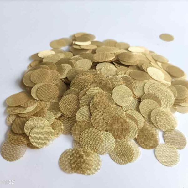 Quality 60 Mesh Round Brass Wire Mesh Screen Brass Filter Mesh For Smoking Pipe for sale