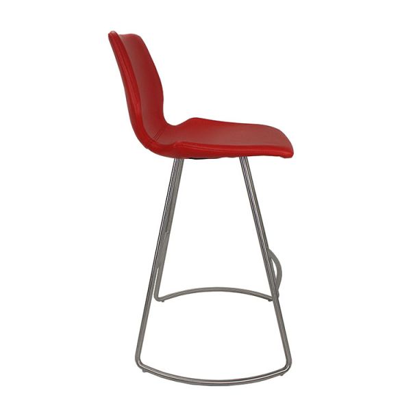 Quality Pu Leather Stainless Brushed Bar Stool BC-348 For Kitchen for sale