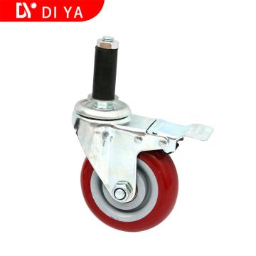 Quality 3 Inch Plastic PU Trolley Castor Furniture Caster Wheels for sale