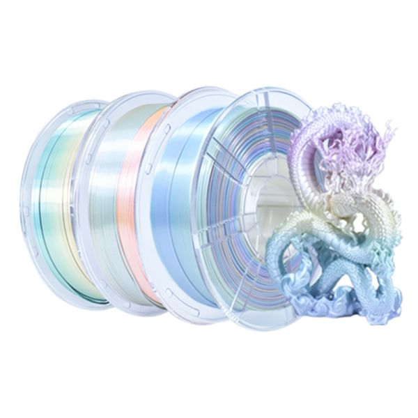 Quality Professional 3D Printer Filament Silk Rainbow PLA Toughness Enhanced for sale