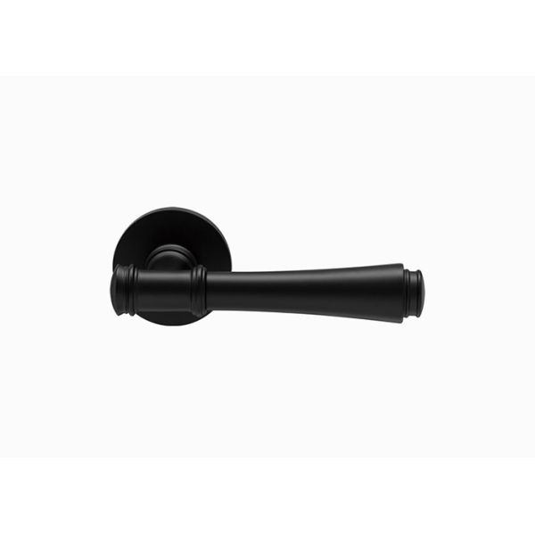 Quality Interior Euro Black Polished Brass Door Handles 67mm For Wooden Door for sale