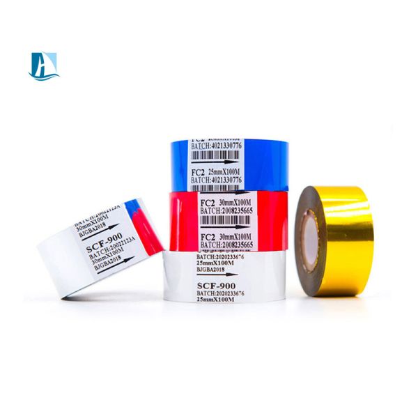 Quality 30*100 Charming Rainbow Hot Stamp Ribbon Roll Good Printing Effect for Label for sale