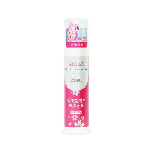 Quality Press Pump Toothpaste Cherry Blossom Flavor for Adults Teeth Whitening and Oral Care for sale