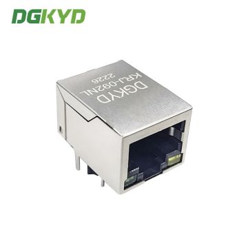 Quality Single port Tab Down Shielded rj45 Cat5 Modular jack connector, 10/100 BASE lan for sale