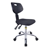 Quality Adjustable ESD PU Leather Chair Industrial Polished Finish Lab Stools With for sale