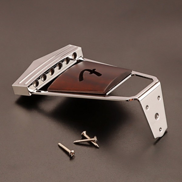 Quality 6 Strings Vintage Jazz Guitar Bridge Tailpiece For Electric Guitar Replacement Parts Metal Rosewood With Mounting Screws for sale