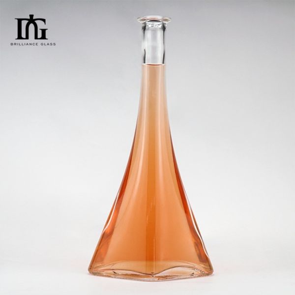 Quality Acceptable OEM/ODM 500ml 700ml 750ml Clear Glass Liquor Whisky Vodka Gin Rum Brandy Bottle for sale