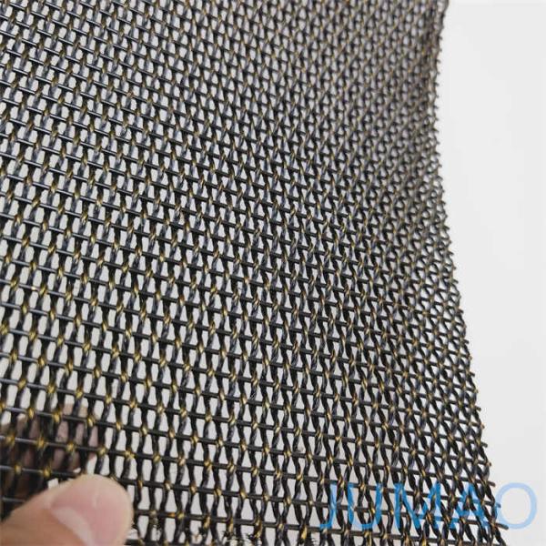 Quality 6x8 Architectural Mesh Balustrade Panels Golden Galvanized for sale