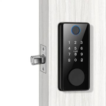 Quality Deadbolt Smart Code Lock Full Automatic Fingerprint Code Card Tuya WiFi Unlock for sale