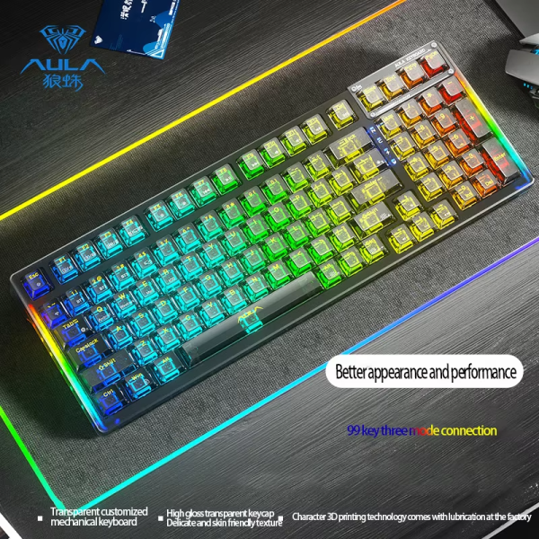 Quality Magnetic Axis Mechanical Keyboard with N-Key Rollover Mac Compatibility and Durable ABS Keycaps for sale