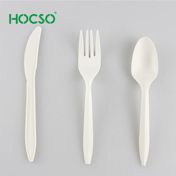 Quality Disposable biodegradable cornstarch flatware cutlery for sustainable and green for sale