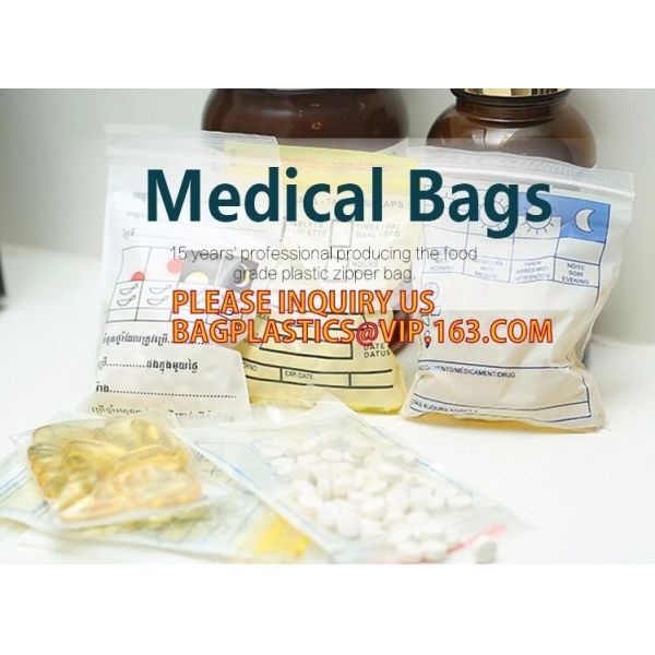 Quality meidical bags, zipper medicine bags, zipper biohazard bag, hospital zipper bags, zip lock bags, zipper seal bags, grip for sale