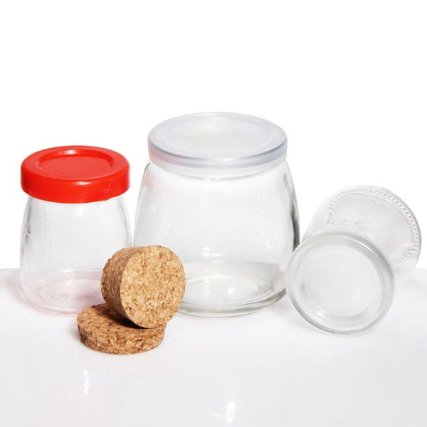 Quality Clear 200ml Glass Pudding Jars 8 Oz Spice Jars Bulk for sale