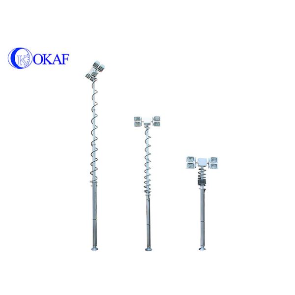 Quality Aluminum Alloy Night Scan Light Tower , Truck Mounted LED Light Tower Pneumatic Mast for sale