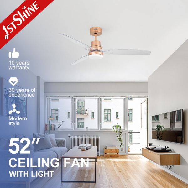 Quality 3 Colors Change Light Indoor Ceiling Fan Noiseless DC Motor 6 Speeds for sale