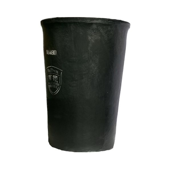 Quality Straight Cylindrical Carborundum Graphite Crucible Fast Thermal Conductivity for sale