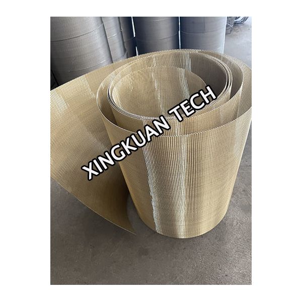 Quality 0.308mx50m Brass Color Continuous Belt Filter For Plastic And Rubber Extrusion for sale