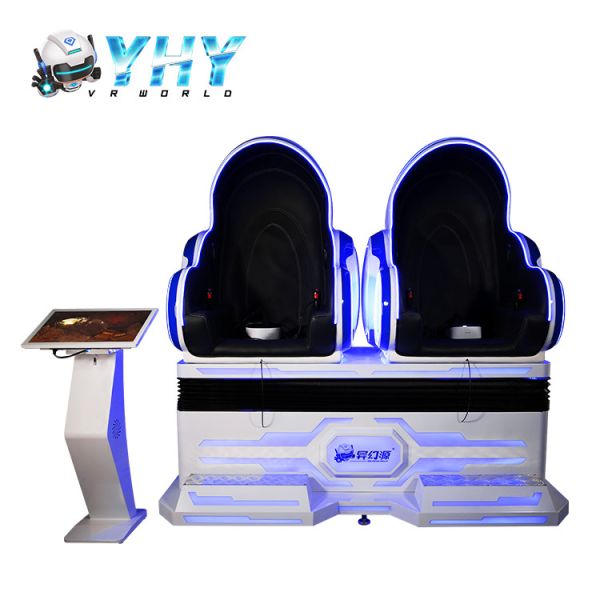 Quality 9D Kids Game VR Simulator Double Seats Virtual Reality Egg Chair For Amusement for sale