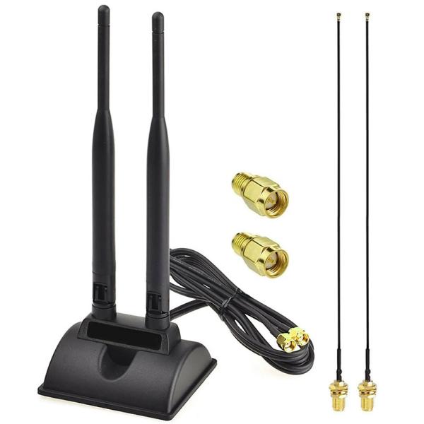Quality 2.4GHz 5GHz Dual Band aerial Wireless WiFi Communication Antenna SMA Magnet Base for sale