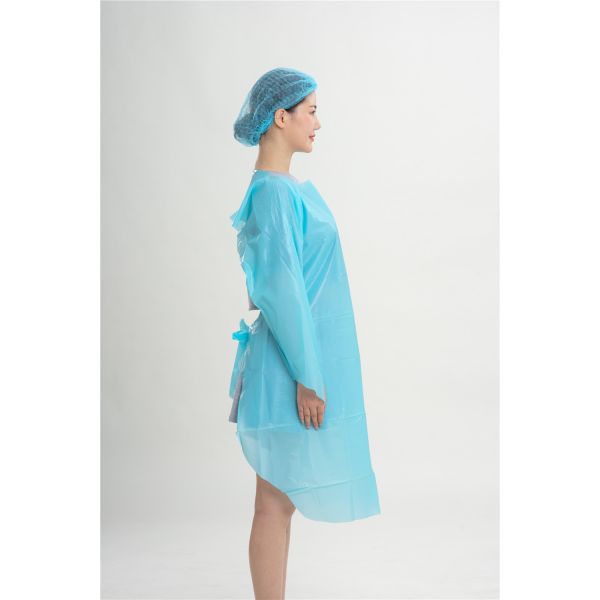 Quality Latex Free Medical Isolation Gown , Cpe Plastic Gown Environment Friendly for sale