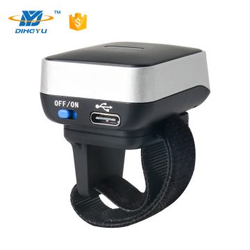 Quality Wireless Bluetooth Finger Barcode Scanner , Smart Phone / Tablet 1D Ring Barcode for sale