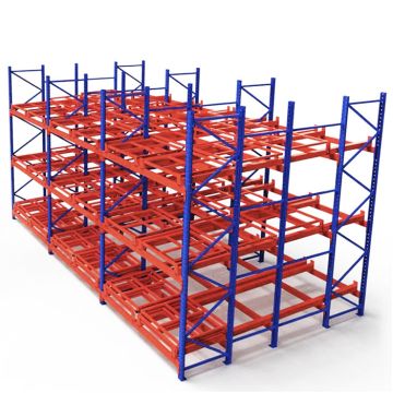 Quality Push Back Pallet Racking High Density Warehouse Storage Racking Push Back Rack for sale
