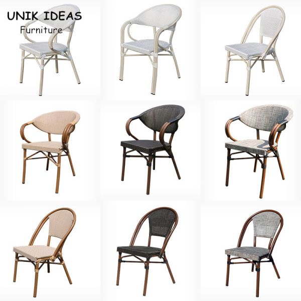 Quality Black And White Rattan Chair Outdoor Garden Furniture High Temperature Resistance 2.5mm for sale