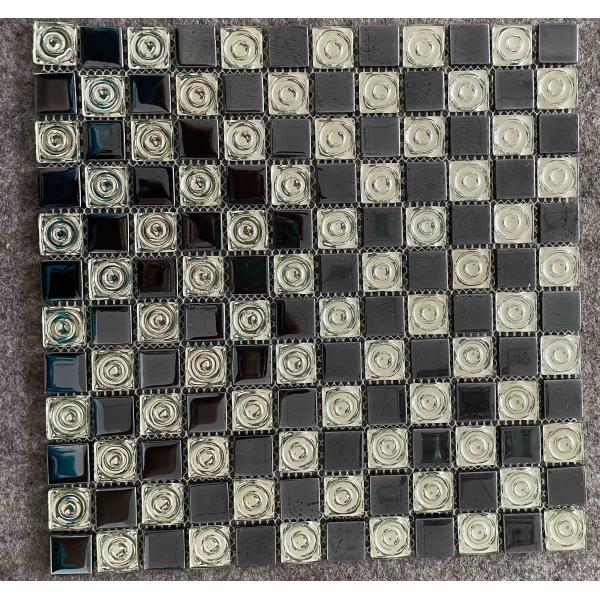 Quality Electroplated Glass Mosaic Tiles 300x300mm for Swimming Pools for sale