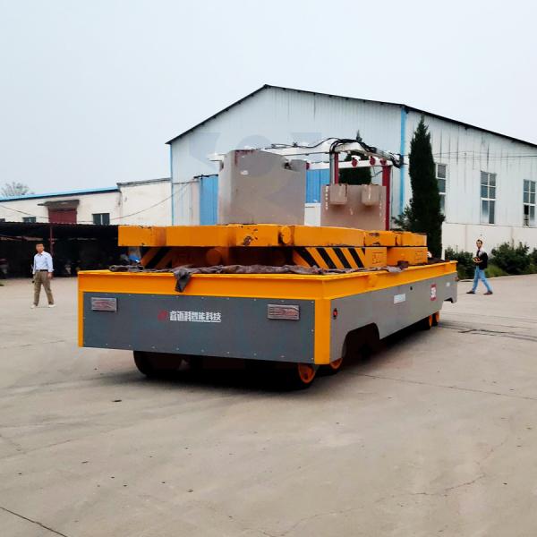 Quality Battery Powered Motorized Transfer Cart , RMK 50T Heavy Load Transfer Trolley for sale
