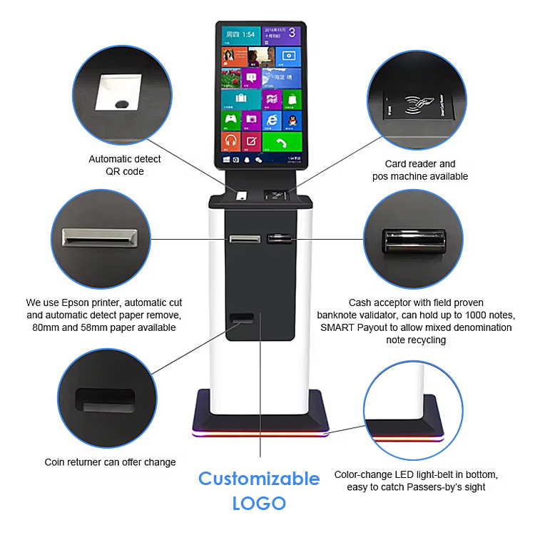 Self Service Coin Cash Payment Kiosk Terminal