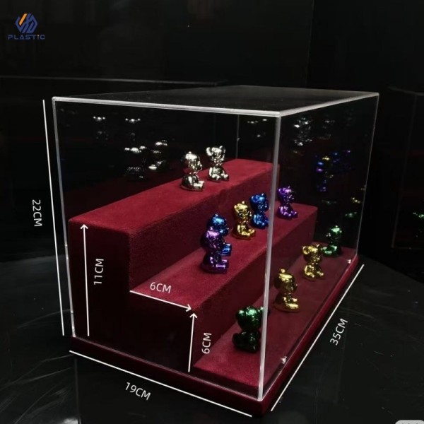 Quality Custom Thickness Rectangular Acrylic Storage Box Clear Makeup Organizer for sale