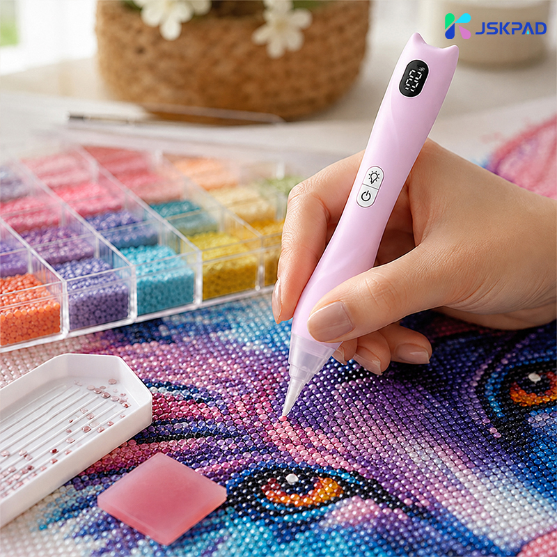 Quality Factory Direct Sale Hot Selling Craft Kits 600mAh Rechargeable Battery Long Working Time Lighted Electric Diamond Art Pen Metal for sale