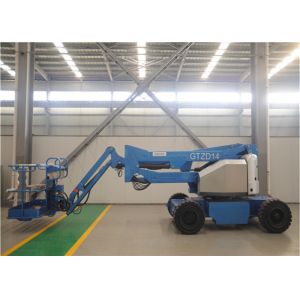 Quality Automatization Electric Articulating Boom Lift 14M High Pressure Double Crank for sale
