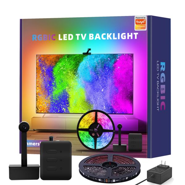 Quality WIFI APP Control TV Ambient Lighting Sync RGBIC Color With Camera for sale