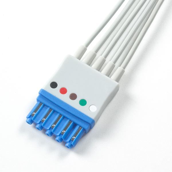 Quality Compatible ECG Leadwires For Datascope/Maquet/Getinge 5 Lead, Snap AHA for sale