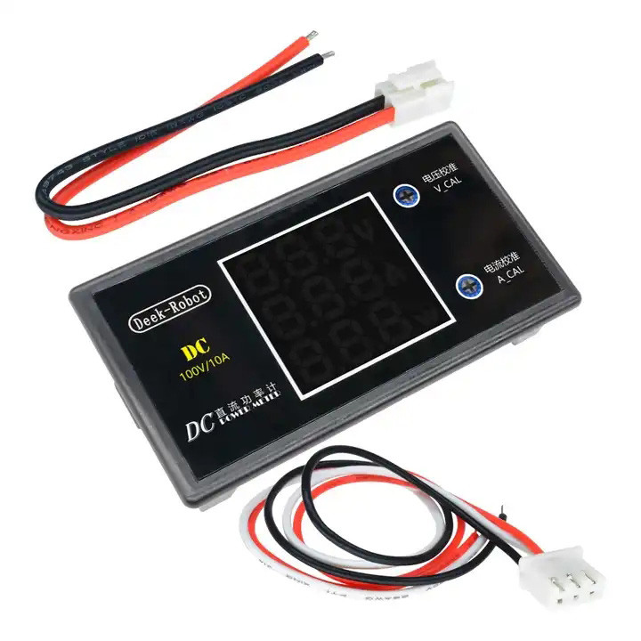 Quality LCD Digital Wattmeter Voltmeter Ammeter DC 0-100V 10A 1000W for sale