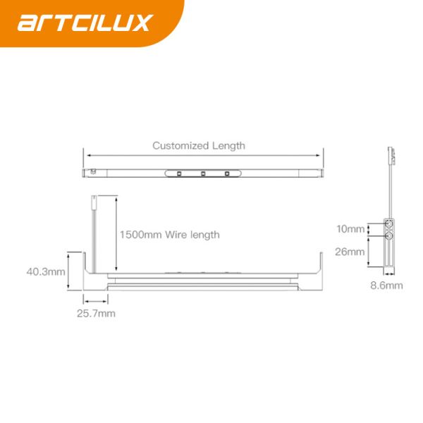Quality 14*10.3mm Length Cabinet Strip Light The Ultimate Indoor Lighting Solution for sale