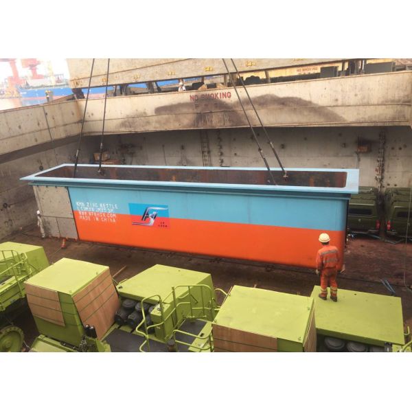 Quality Integrated End Hot Dip Galvanizing Equipment Zinc Kettle Customized Shape for sale