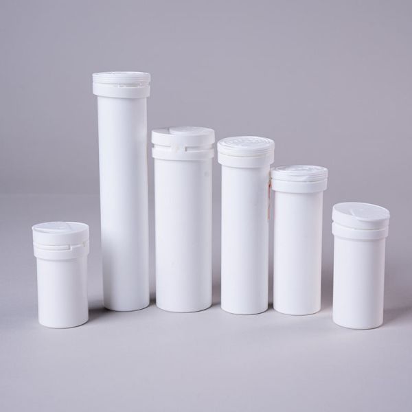 Quality OEM Effervescent Tablet Container White Straight Print Custom Tube with for sale