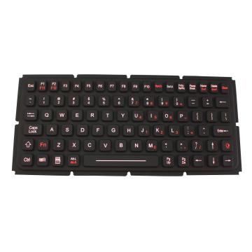 Quality IP65 EMC silicone industrial keyboard used for ruggedized computer for sale