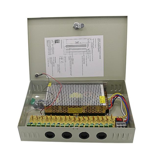 Quality C-Power 2KG PTC Fuse 18CH Security Camera Power Supply Box DC 12V 20A for DVR CCTV for sale
