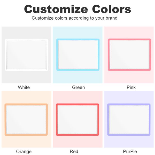 Quality PS Acrylic Panel LED Light Pad Ultra Thin Silver Coating Wireless Animation for sale