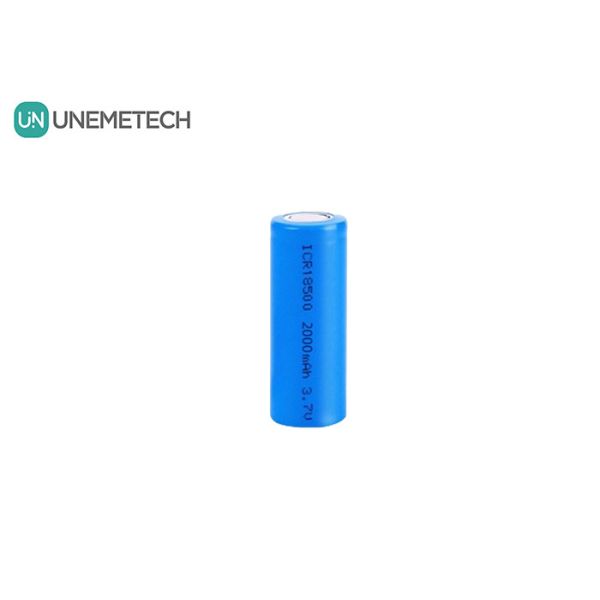 Quality 3.7V 18500 lithium ion battery 2000mAh Rechargeable Cylindrical For Flashlight for sale