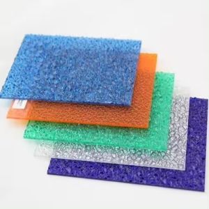 Quality 100% Bayer UV Embossed Solid Polycarbonate Sheet Outdoor Crystal Polycarbonate for sale