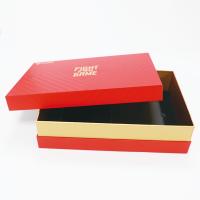 Quality 4C Offset Printing 900gsm Red Two Pieces Clothing Packaging Box for sale