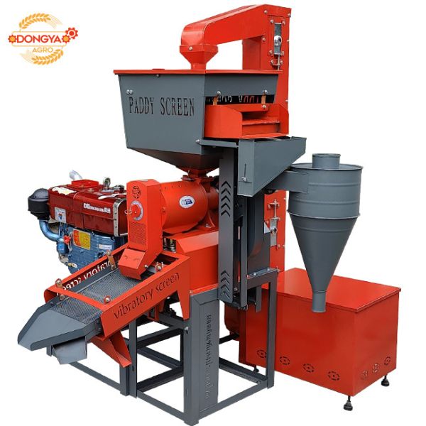 Quality 18HP Water-Cooled Diesel Commercial Rice Mill Machine 600-650kg/h for Small for sale