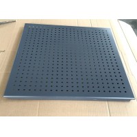 Quality Grey Color Clip Perforated Metal Ceiling , Perforated Acoustic Panels Dia 3.0mm for sale