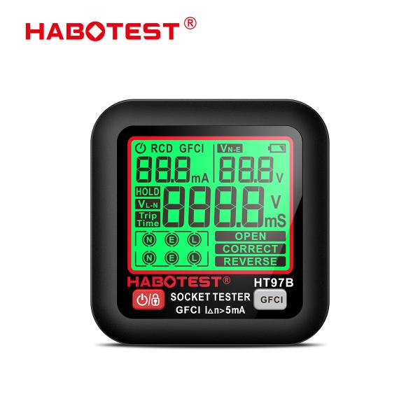 Quality HT97 Digital Socket Tester Smart Voltage Detector RCD GFCI Voltage Test EU US UK for sale