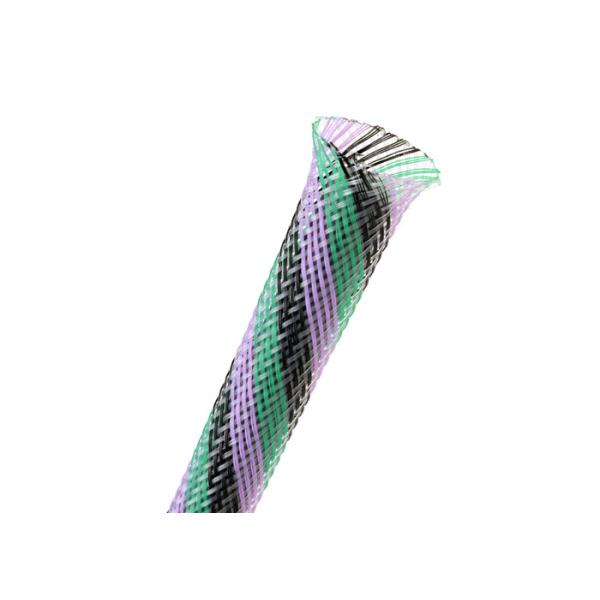 Quality 30ft Length Black Flexo Braided Sleeving , Colorful Fireproof Wire Sleeving for sale