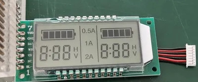 Quality Seven Segment LCD Module TN 6 Digit LCD Display Blue Backlight for sale